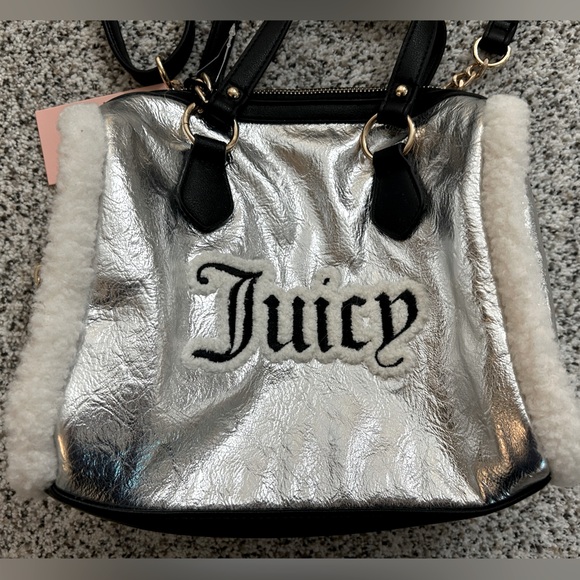 Juicy Couture | Bags | Nwt Silver Juicy Couture Shear Genius Satchel ...